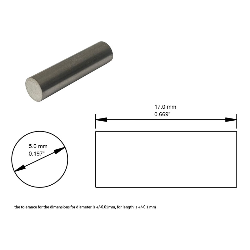 Alnico IV Rod Magnet For Guitar Pickups - D5*17mm(0.197"*0.669"), No ...